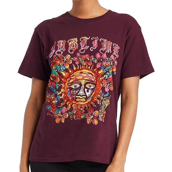 sublime | Tops | Sublime Womens Shortsleeve Iconic Sun Freedom Graphic ...